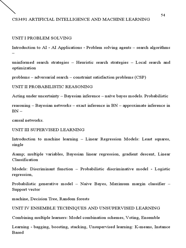 Ai Note Unit 1-5 Panimalar | PDF | Artificial Intelligence | Intelligence (AI) & Semantics