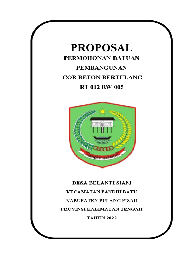 Proposal Pembangunan Jalan Cor Beton | PDF | Griya & Taman