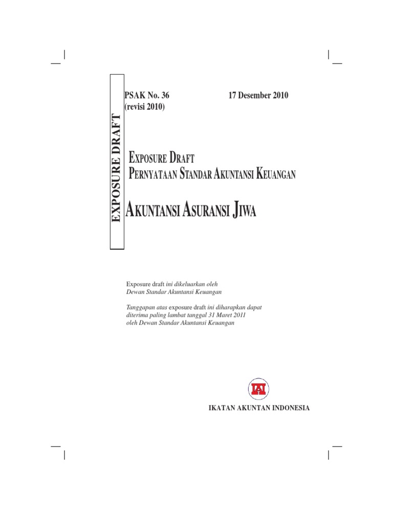 PSAK 36 Revisi 2010 Akuntansi Asuransi Jiwa | PDF | Pengelolaan ...