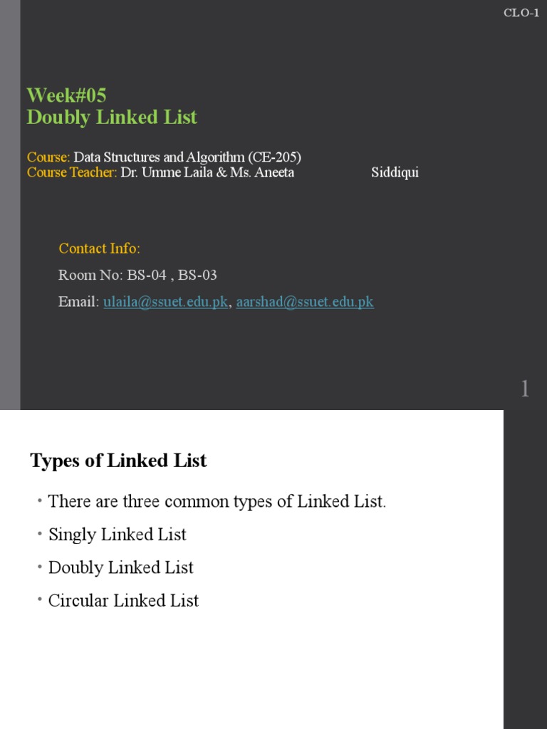 Week 5 Doubly Linked List Pdf Software Engineering Computer Data 