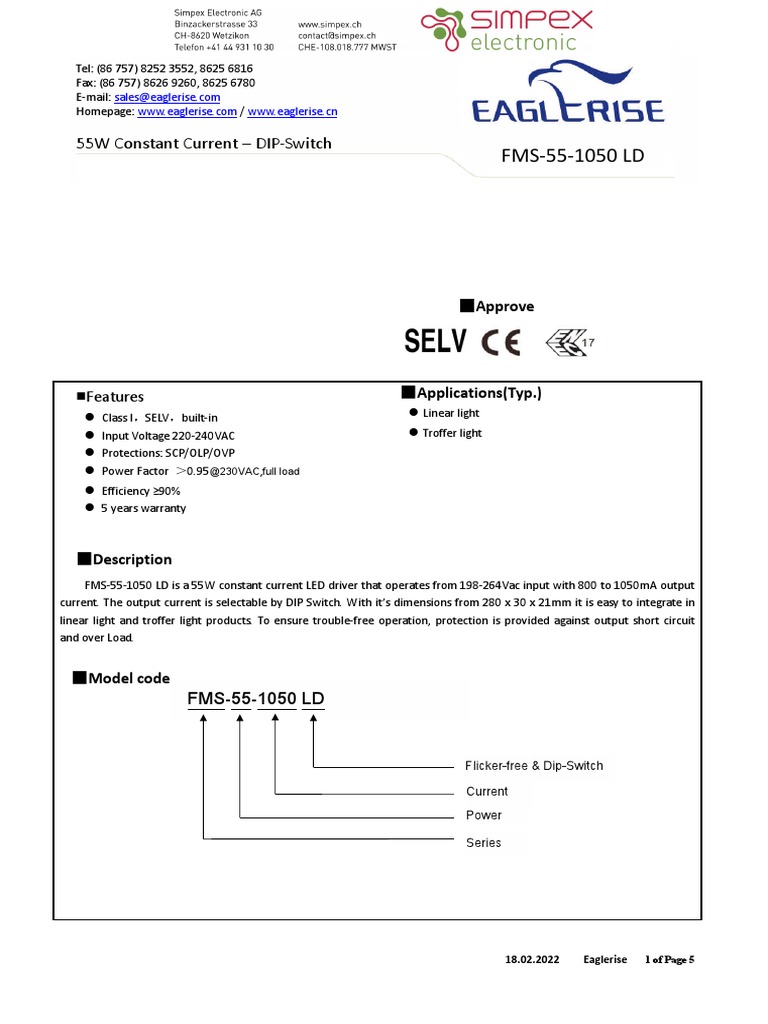 FMS 55 1050 LD Spec REV1.0.3 1 | Download Free PDF | Computer Engineering | Electrical Engineering