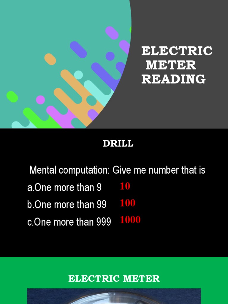 Electric and Water Meter Reading (COT 2) | PDF | Electric Power | Power ...