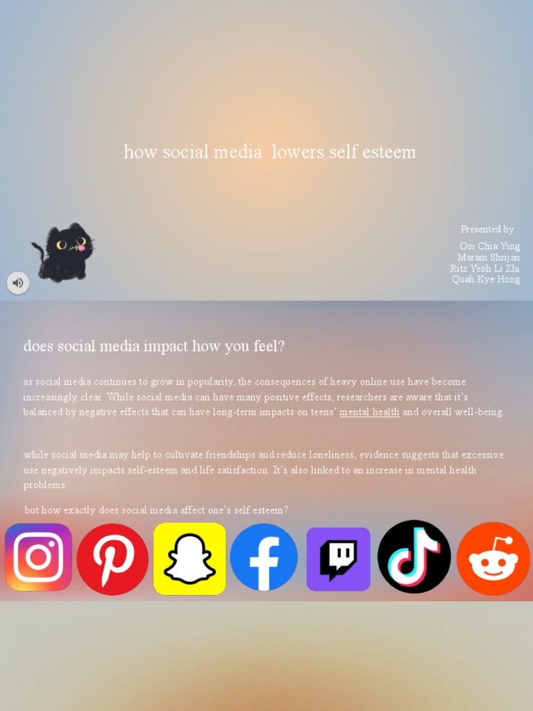 How Social Media Lowers Self Esteem | PDF | Social Media | Popular ...
