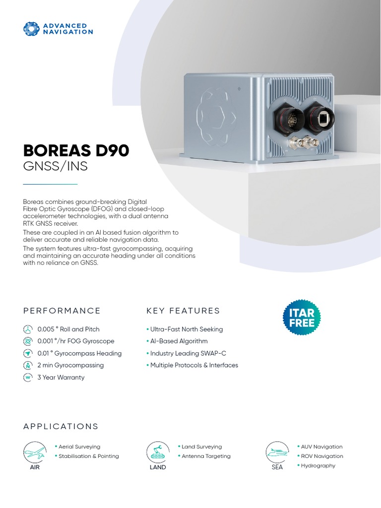 Boreas D90 Datasheet | PDF | Inertial Navigation System | Navigation