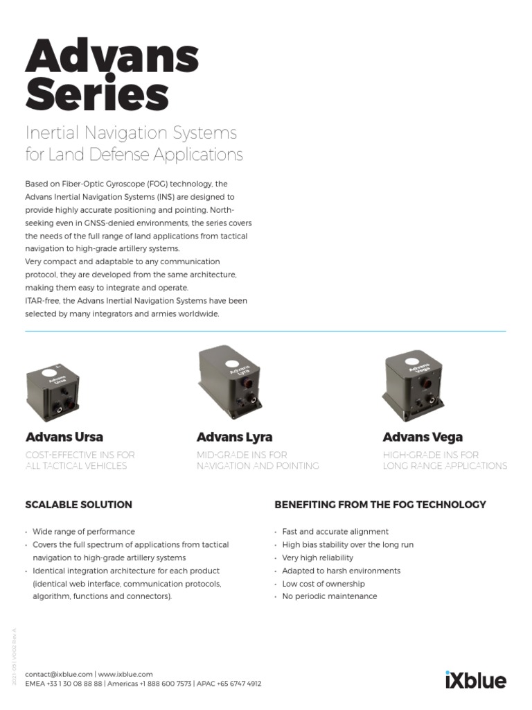 Datasheet - Advans Series | PDF | Inertial Navigation System | Navigation
