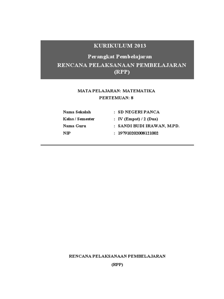 Kel.8 RPP Konvensional | PDF