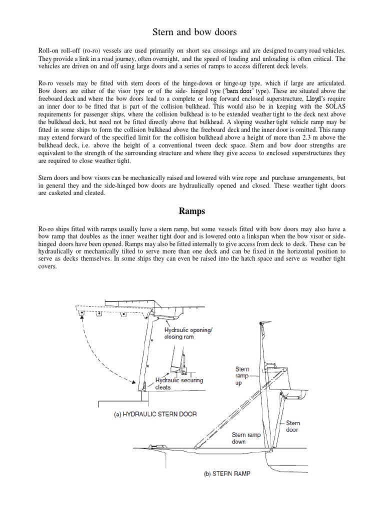 Stern and Bow Doors in Ro-Ro Vessels | PDF | Business | Home & Garden