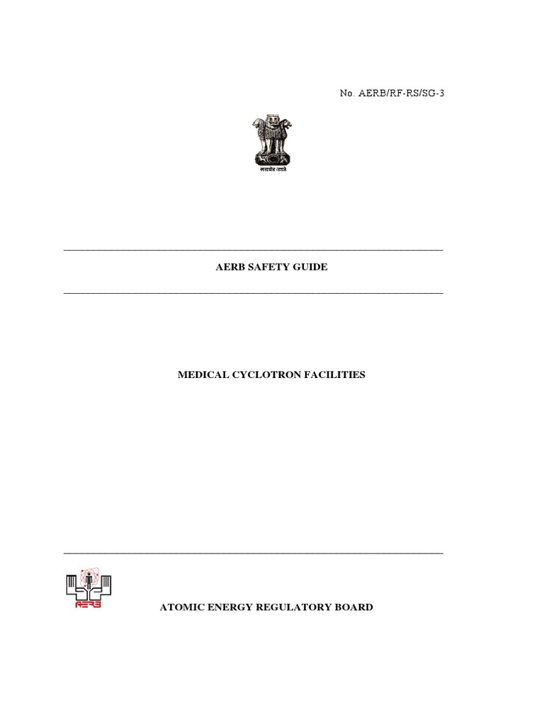 AERB - Cyclotron Guidelines | PDF | Radioactive Decay | Radioactive ...