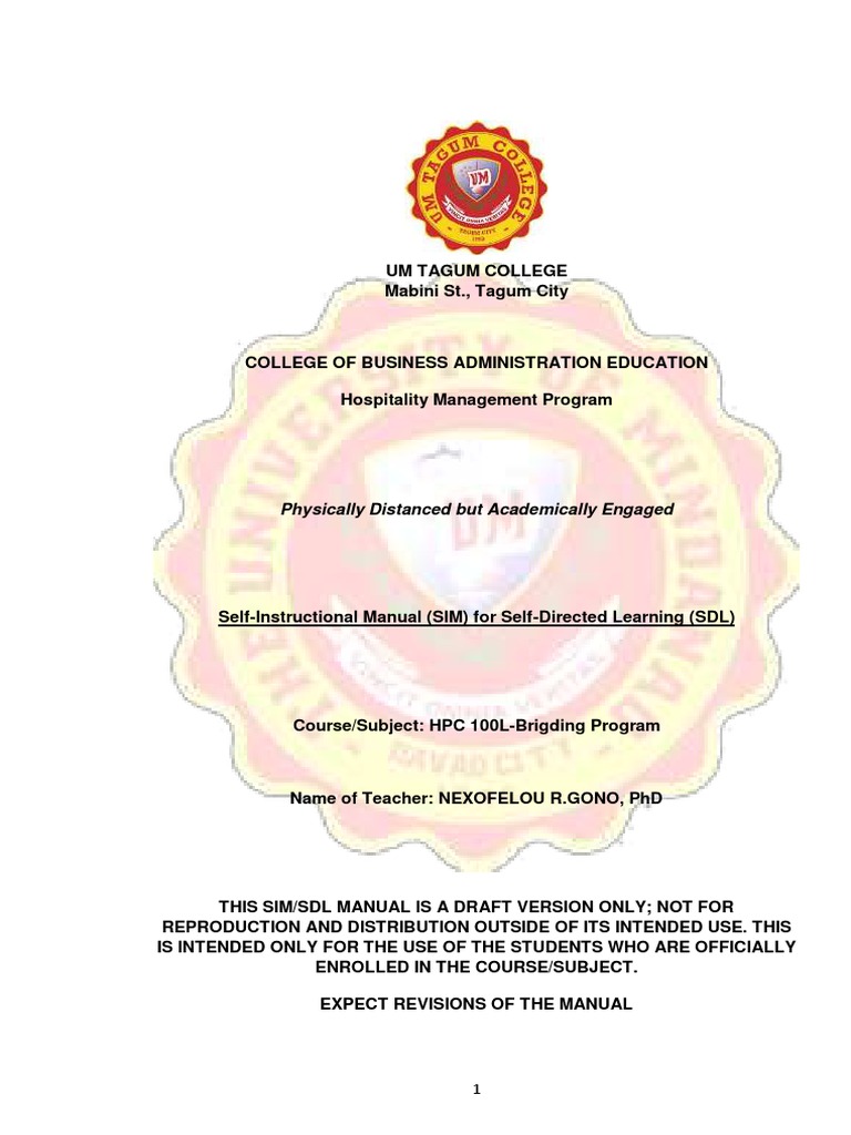 HPC 100L-BRIDGING-COURSE Manual | PDF