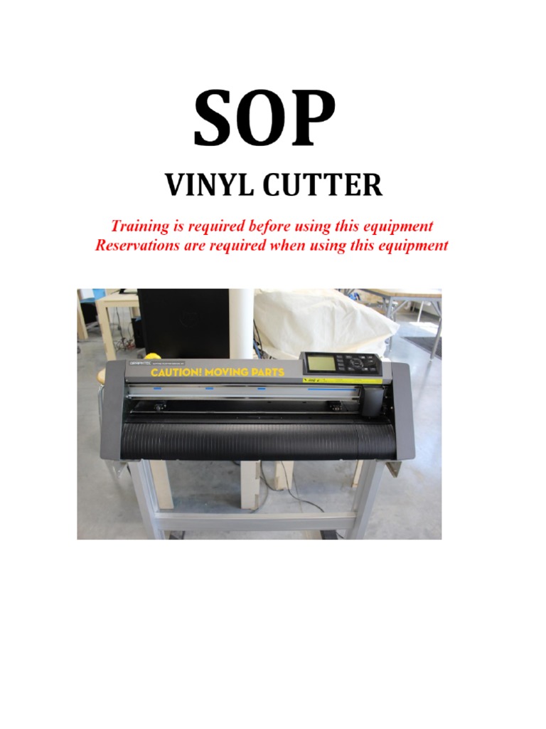 Sop of A Vinyl Cutter | PDF