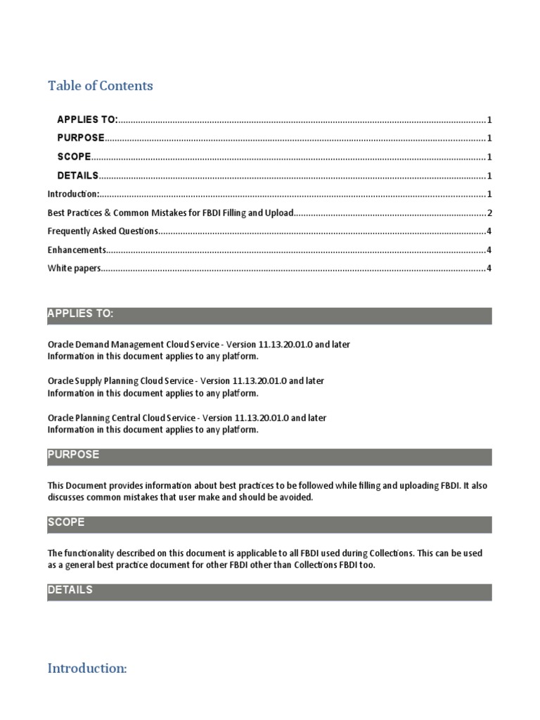 Best practices for filling and uploading FBDI files | PDF | Microsoft Excel | Comma Separated Values
