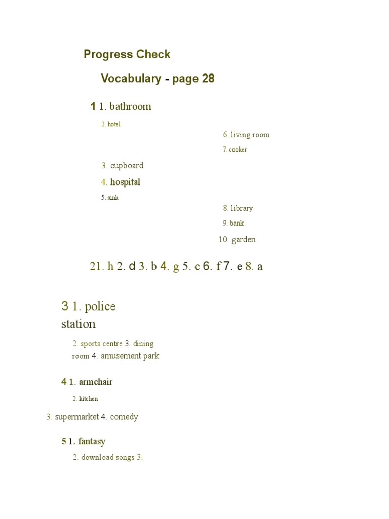 Workbook Pages 28, 29, 30 and 31 ANK | PDF | Home
