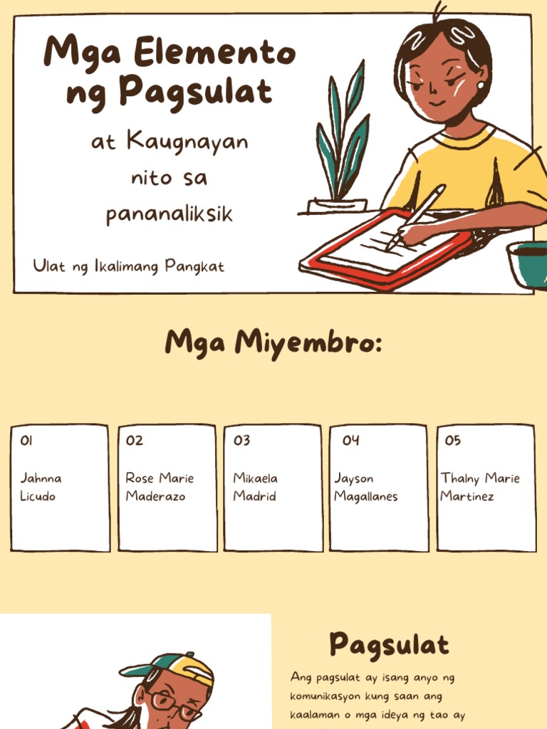 5 - Mga Elemento NG Pagsulat PDF | PDF