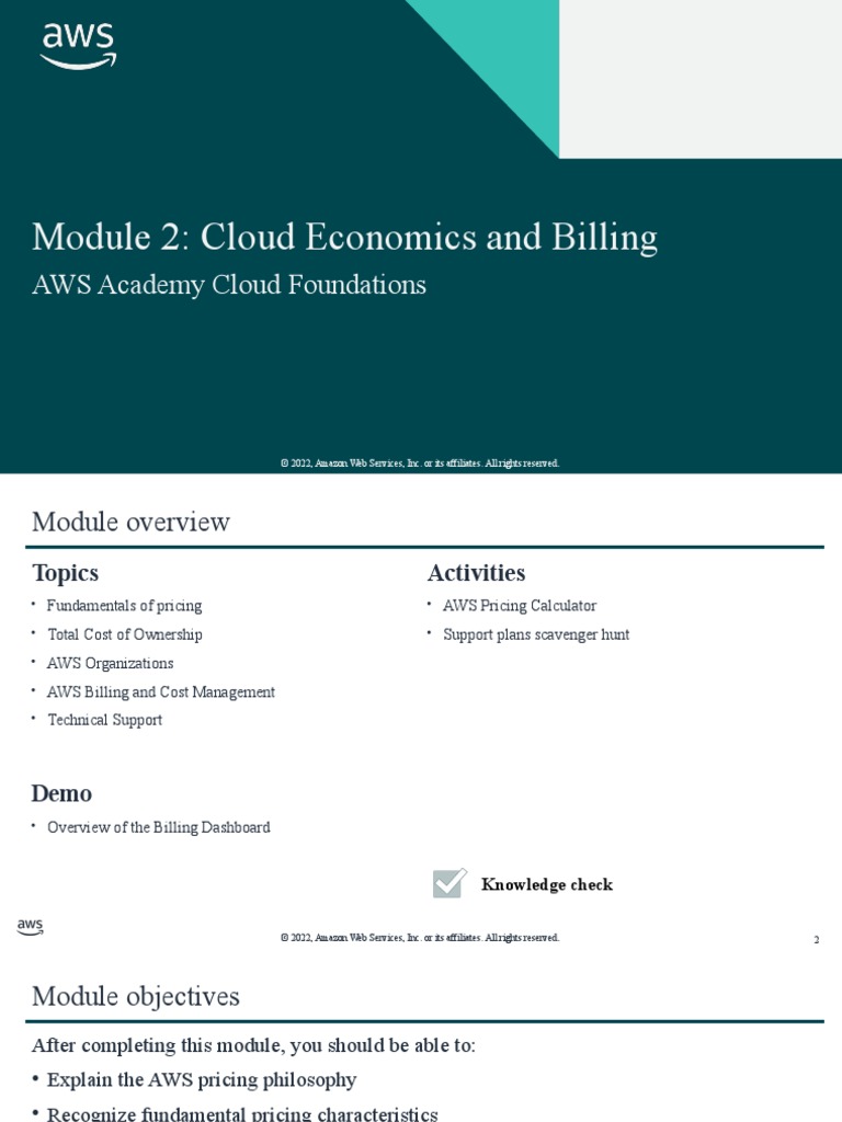 AcademyCloudFoundations Module 02 | PDF | Amazon Web Services | Cloud Computing