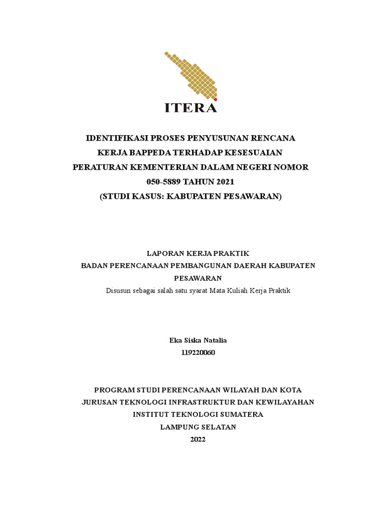 Proses Penyusunan Renja Bappeda Pesawaran | PDF | Bisnis