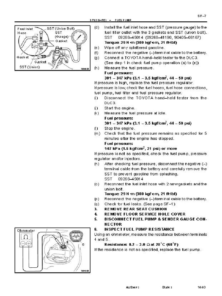 5SFE-FUEL PUMP - Page - 2 | PDF