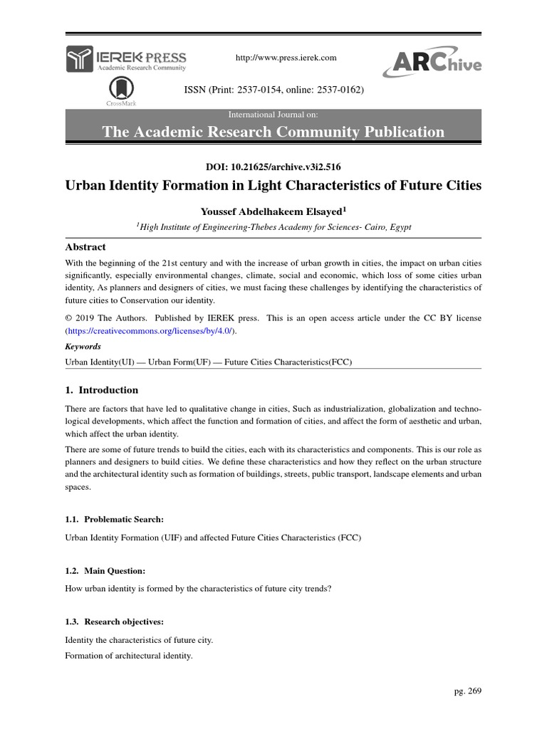 Urban Identity Formation in Light Characteristics of Future Cities ...