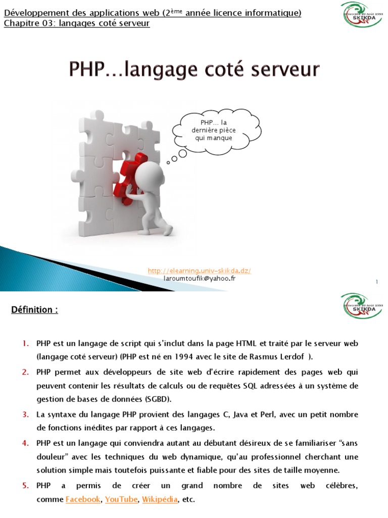 Chapitre 03 PHP | PDF | PHP | Internet