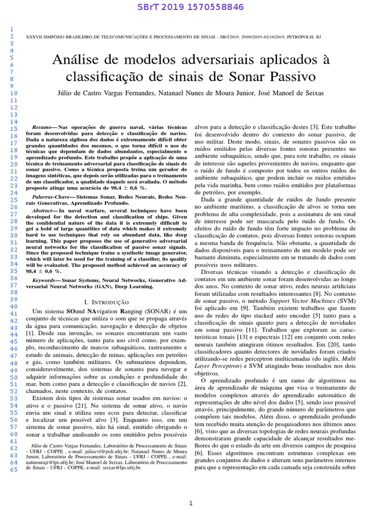 Depp Learning | PDF | Aprendizagem profunda | Sonar