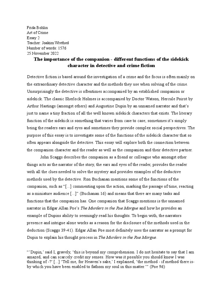 The Importance of The Companion - Different Functions of The Sidekick ...