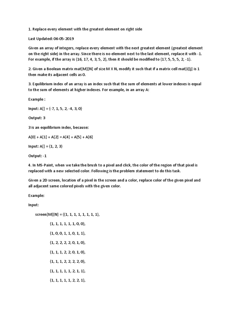 Sample Programs For Practice 2 | PDF | Matrix (Mathematics) | String (Computer Science)