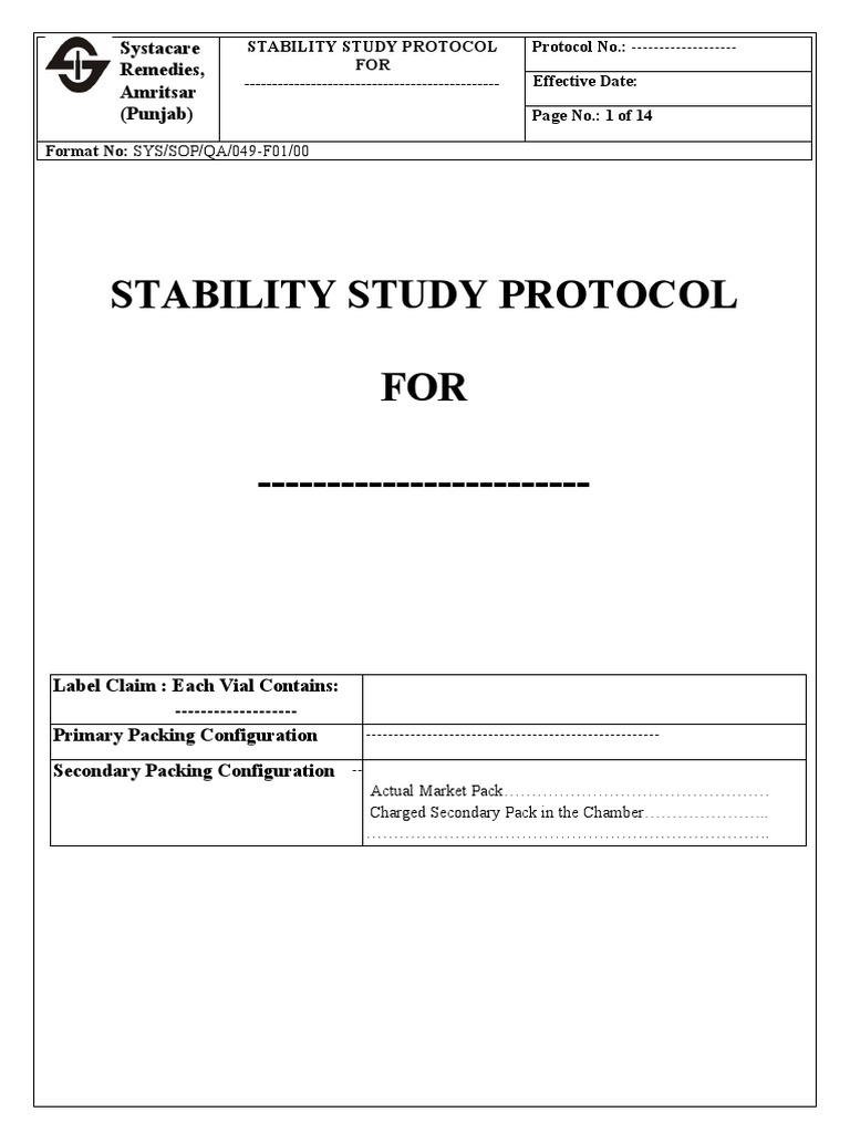 Protocol - 21-01-2022 | Download Free PDF | Shelf Life | Quality Assurance