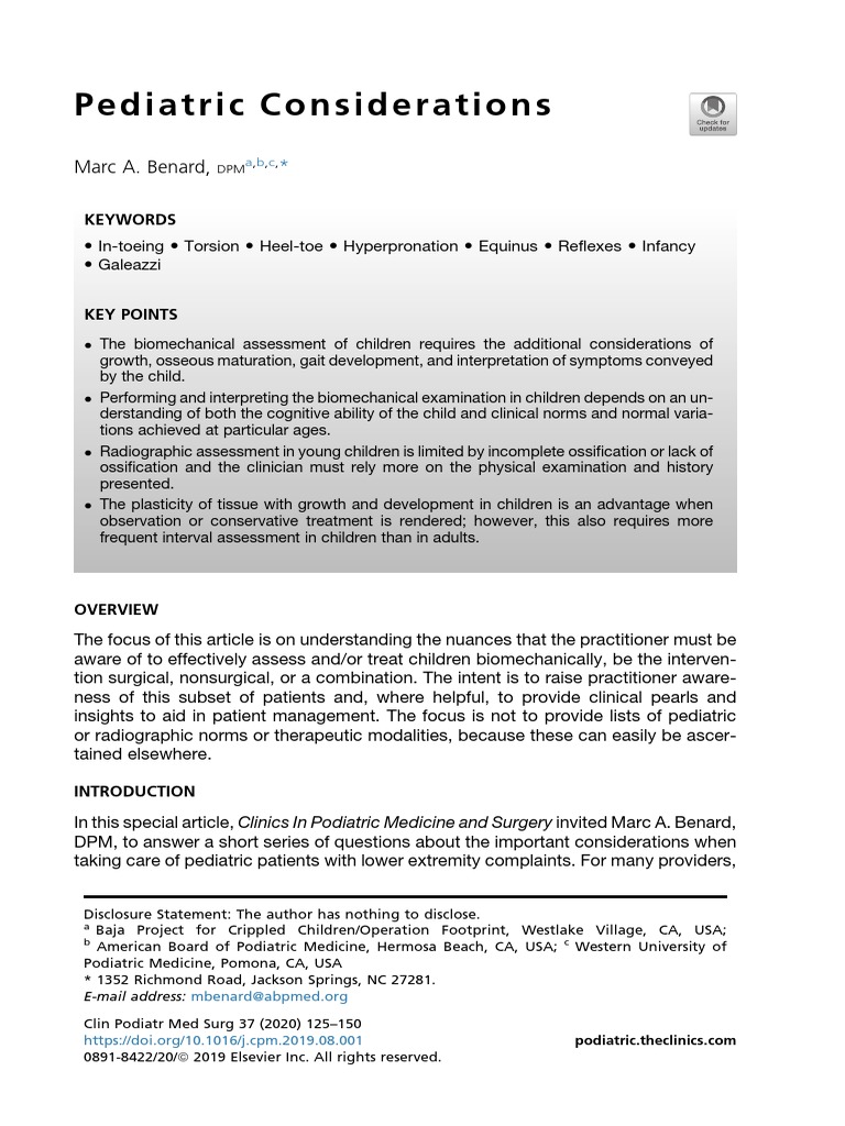 Benard2020 PDF | PDF | Foot | Anatomical Terms Of Motion