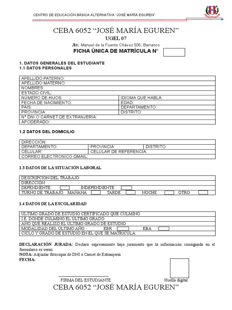 Formulario de Matricula | PDF | Control de acceso | Autenticación