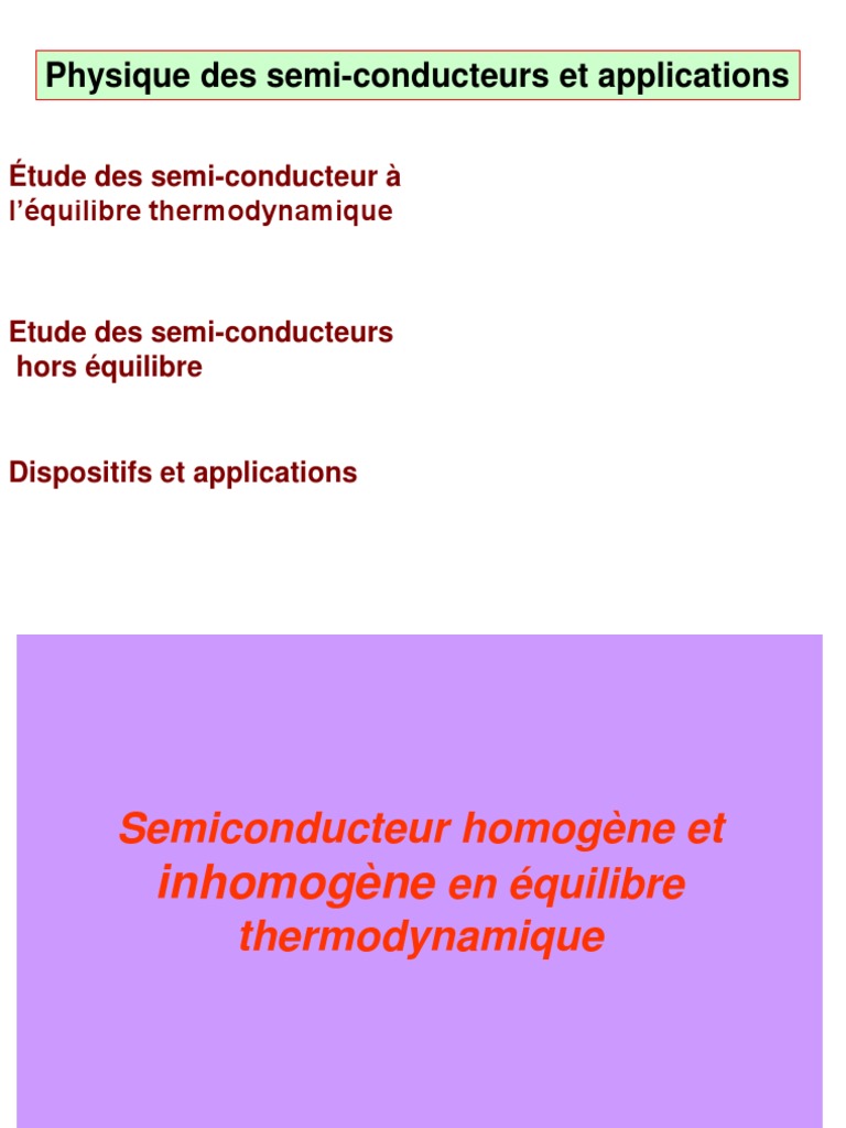 Chapit I +II PDF | PDF | Semi-conducteurs | Électromagnétisme