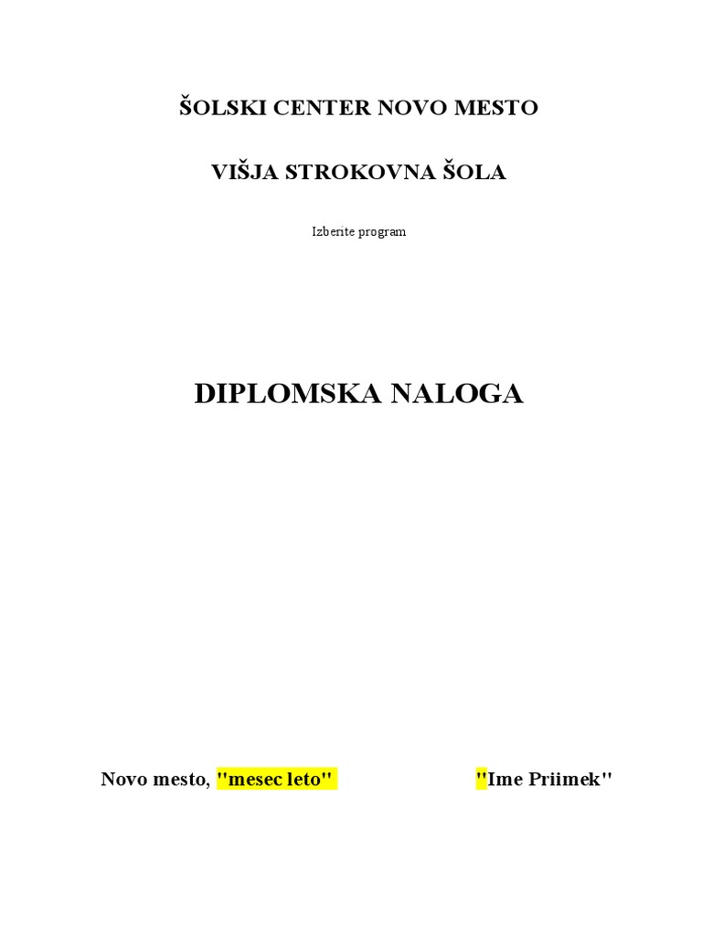 Predloga Diplomske Naloge-V0 | PDF