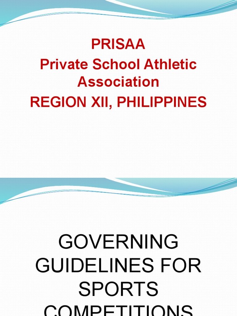 Prisaa Private School Athletic Association Region Xii, Philippines ...