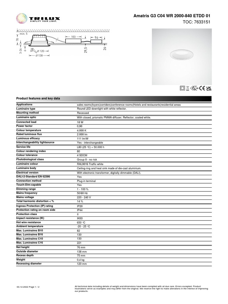 Amatris G3 C04 WR 2000-840 ETDD 01 TOC 7633151 10229225 en | PDF | Mains Electricity ...