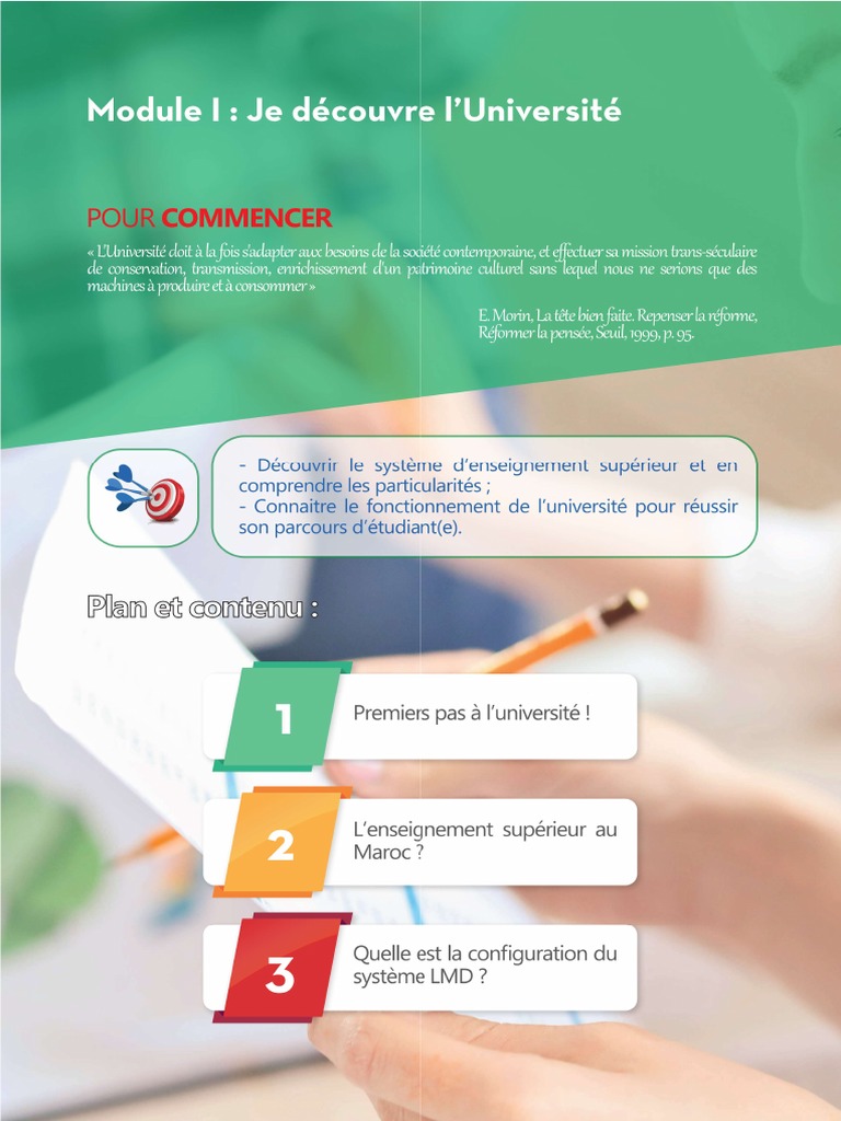Module 1 Je Découvre Le Monde Universitaire PDF | PDF