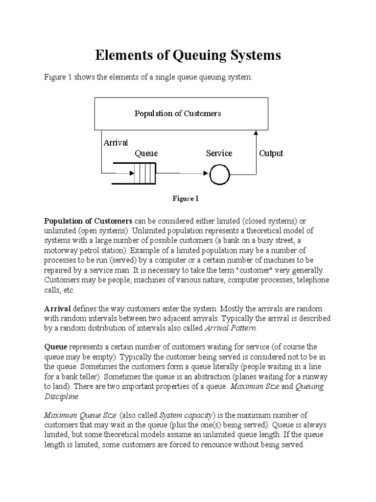 Elements of Queuing Systems | PDF
