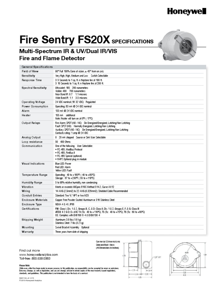 SS01144 - FS20X - Specs - FLR - 2 12 13 | PDF