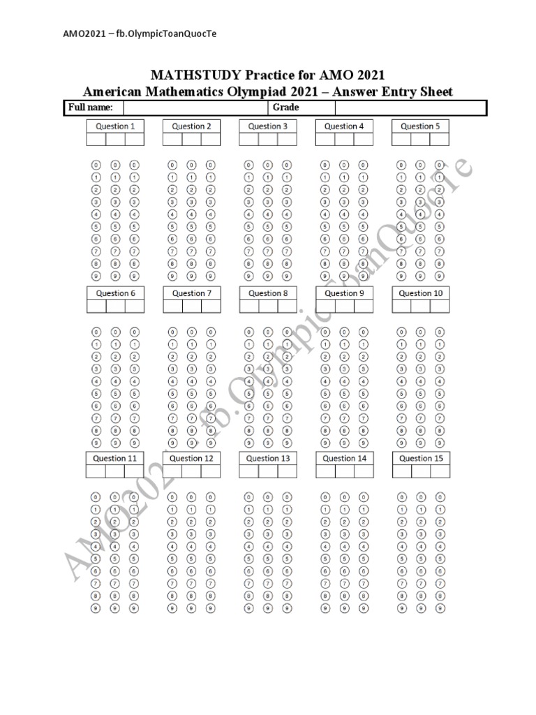 AMO2021_P5_P6_Practice_01_(09.09.2021) | PDF | Mathematics