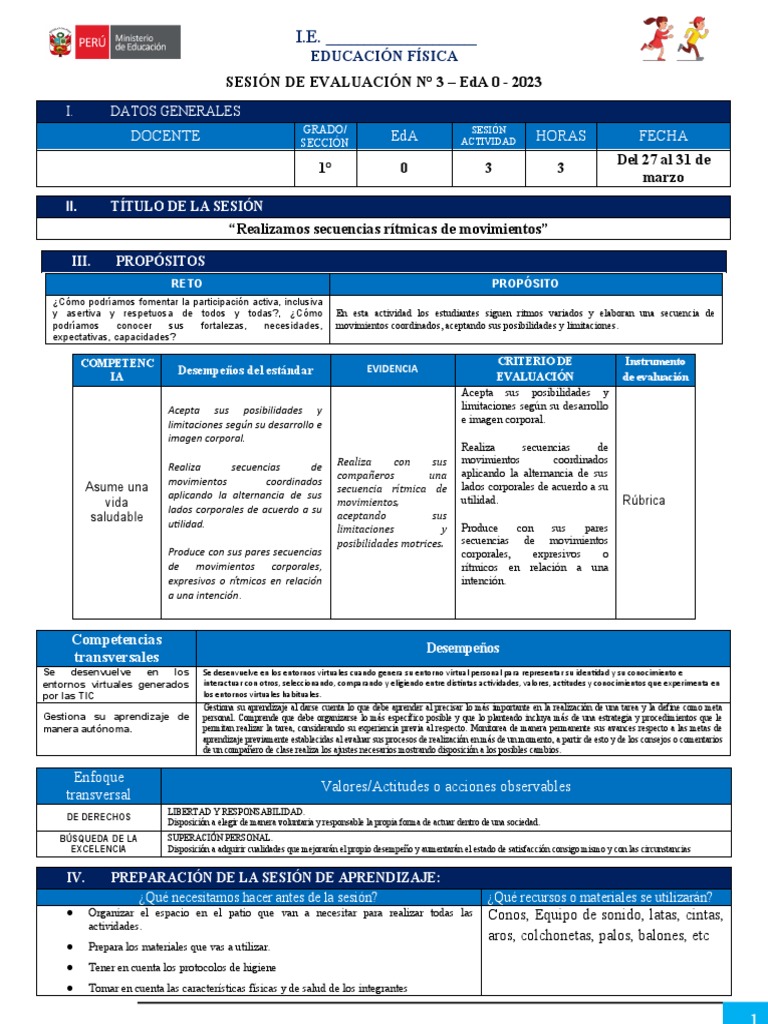 Sesión 3 Eda Cero Vi - 1° | PDF | Aprendizaje | Cognición