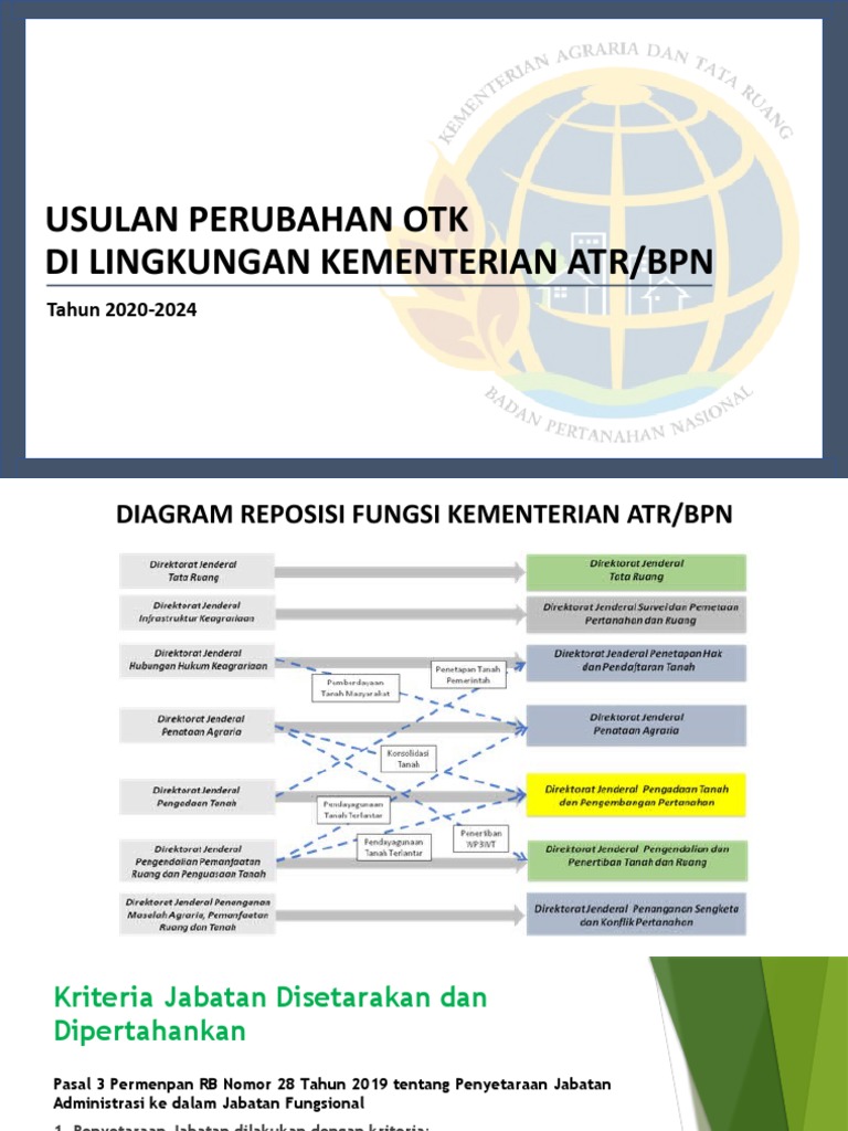 USULAN OTK DI KEMEN ATR/BPN | PDF