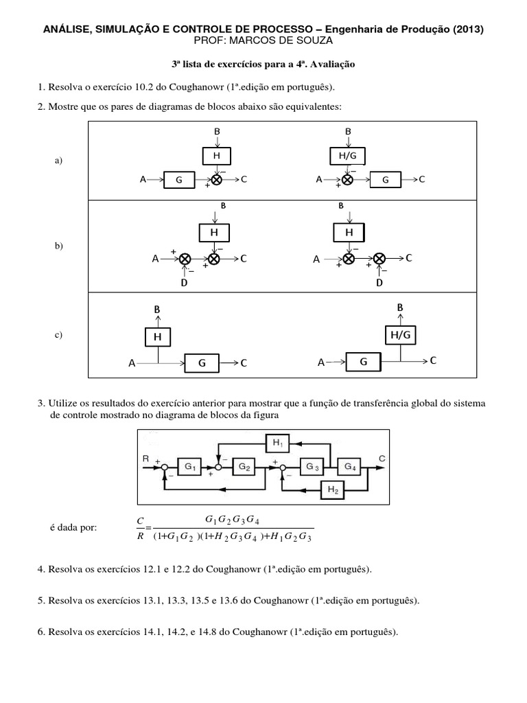 ASCP-EP (3a. Lista de Exercícios) | PDF