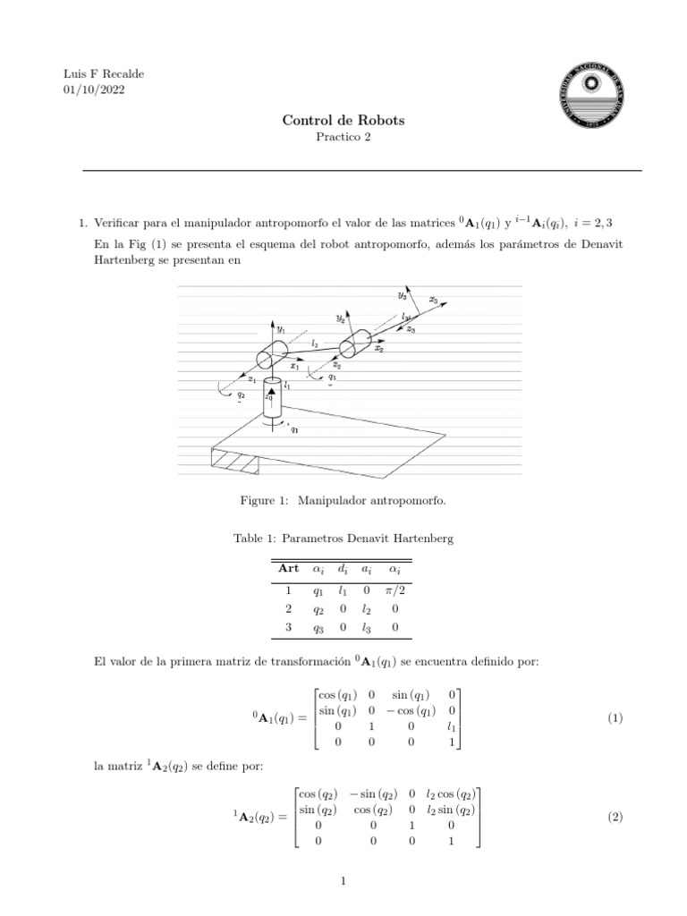 Luis F Recalde Practice 2 | PDF | Física | Matemáticas