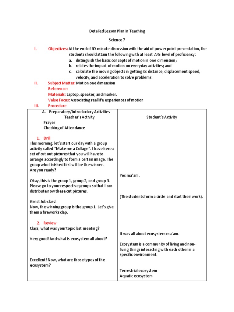 Teaching Motion Concepts in Science 7 | PDF | Speed | Velocity