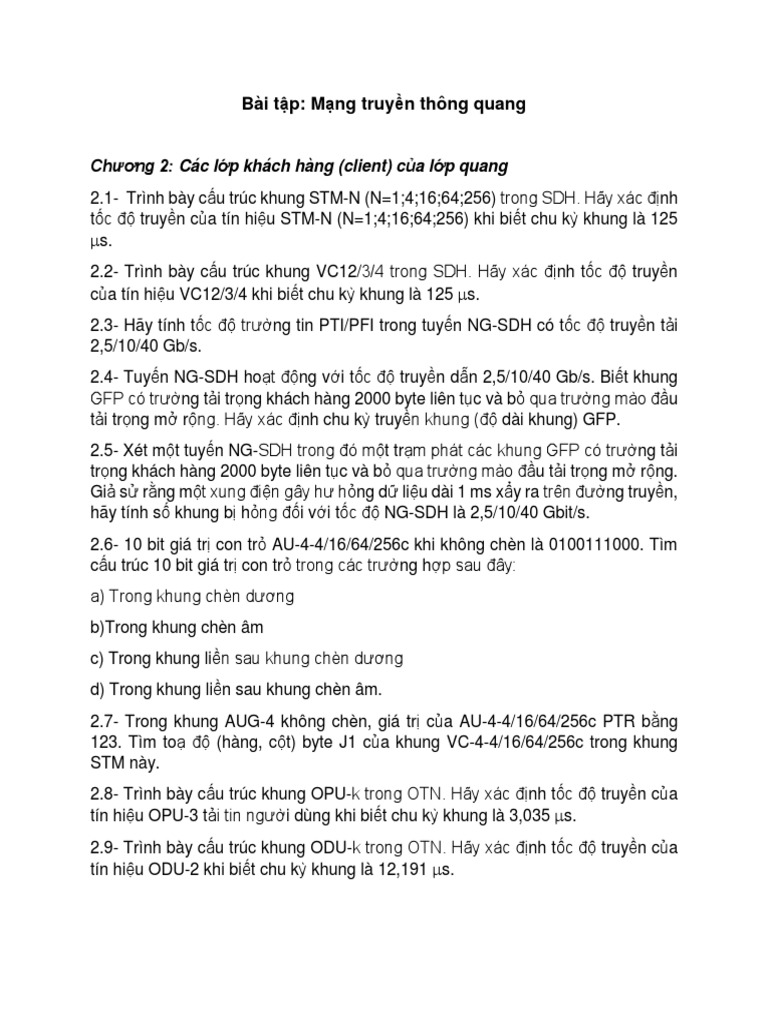 Bài tập Mạng TTQ | PDF