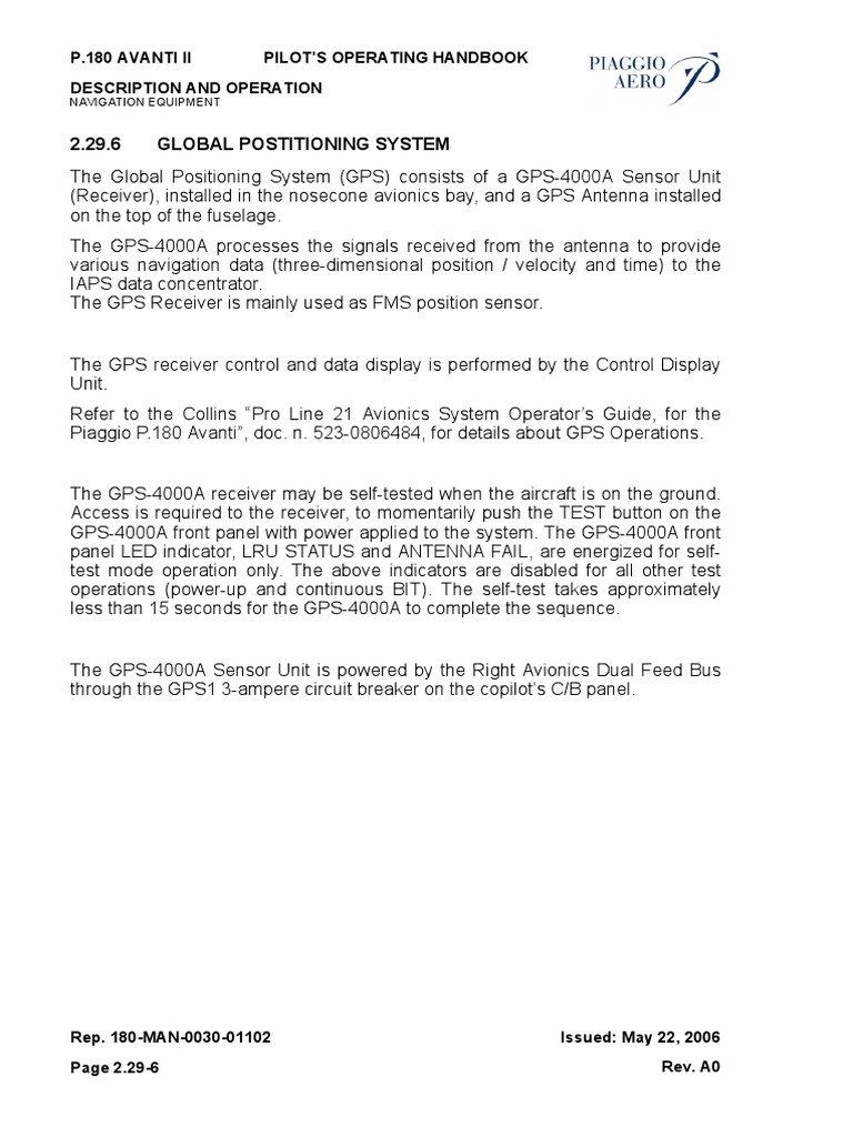 P180 Avanti-Flight Guidance System | PDF | Aviation | Aerospace