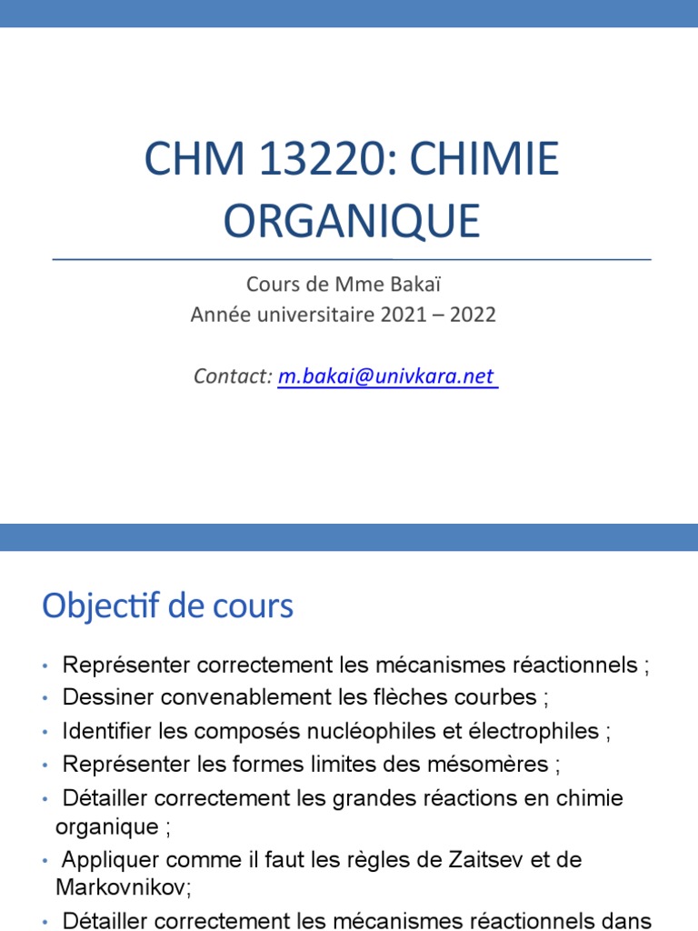 Cours Chimie Organique Pour Physicien PDF | PDF | Liaison chimique | Orbitale moléculaire