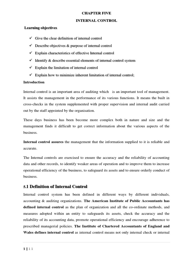 Understanding Internal Control Systems | PDF | Internal Control | Audit