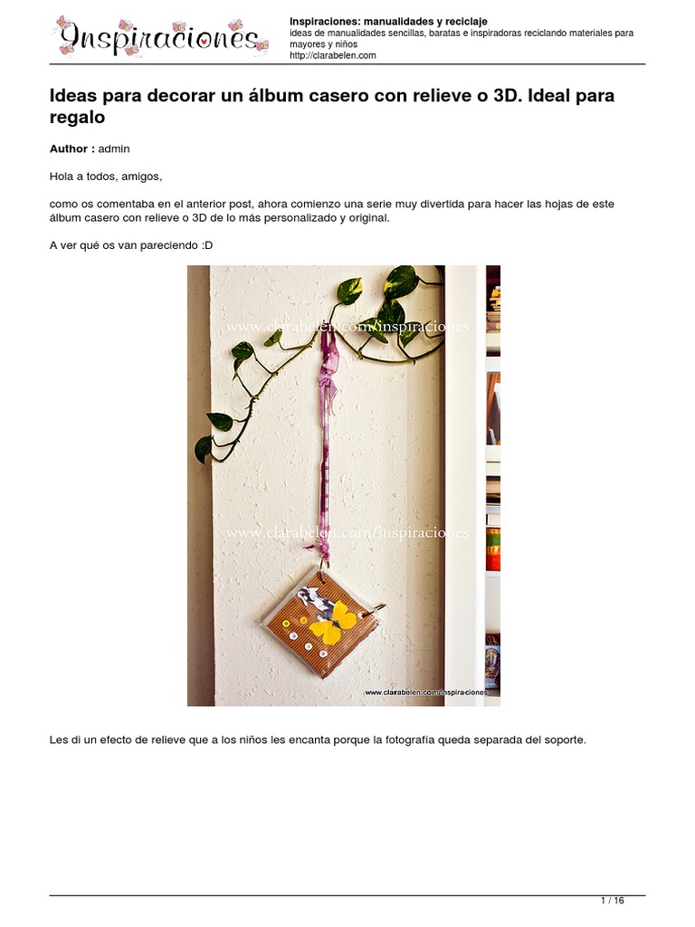 Ideas para Decorar-Un-Album-Casero-Con-Relieve-O-3d-Ideal-Para-Regalo ...