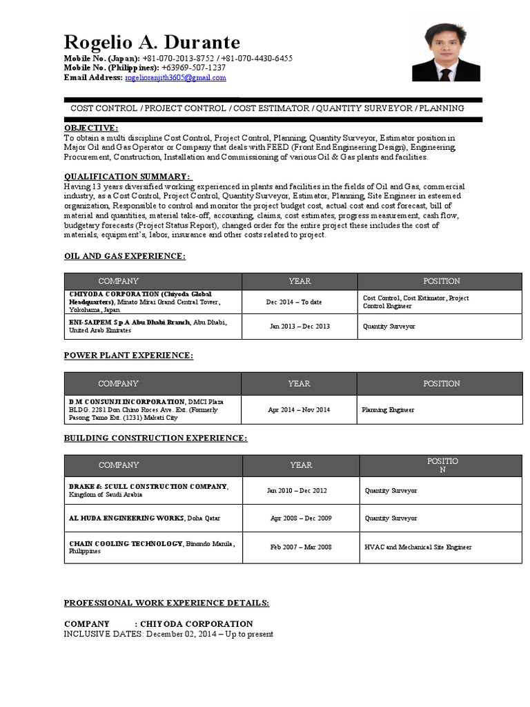 Updated Resume 20230303 - Rogelio A. Durante | PDF | Databases | Business Economics