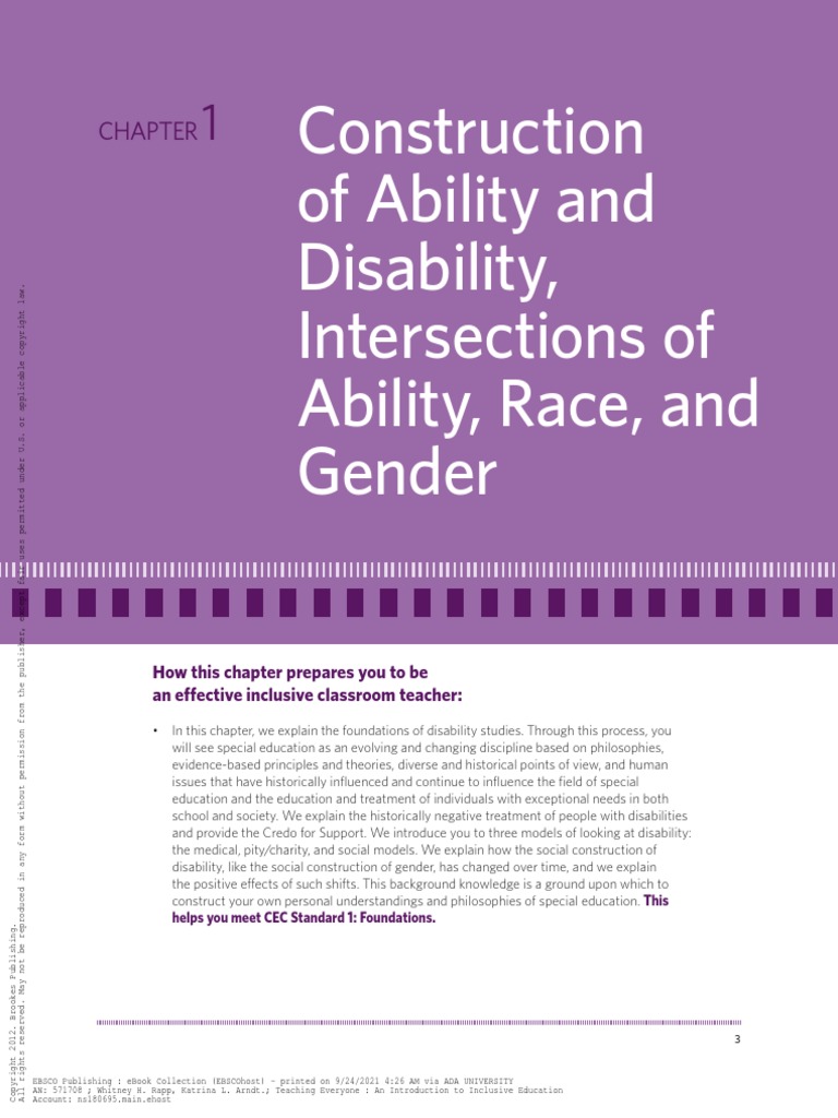 Chapter 1 | PDF | Disability | Freedman