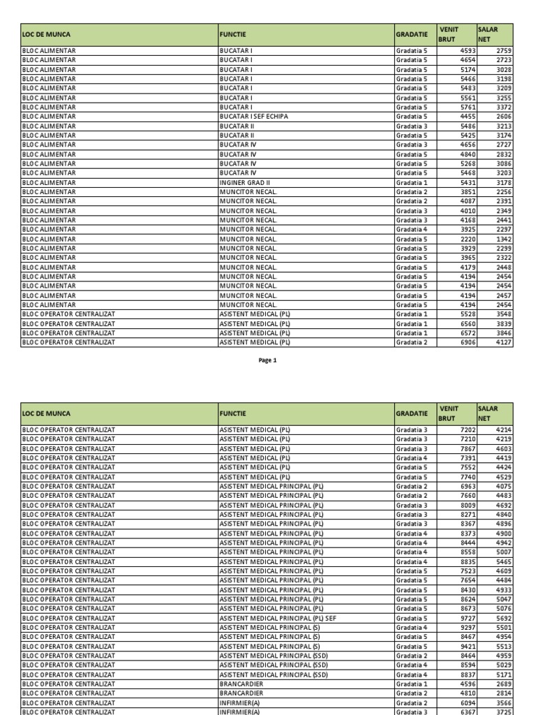 Salarii Luna August 2022 PT Site Sjub | PDF