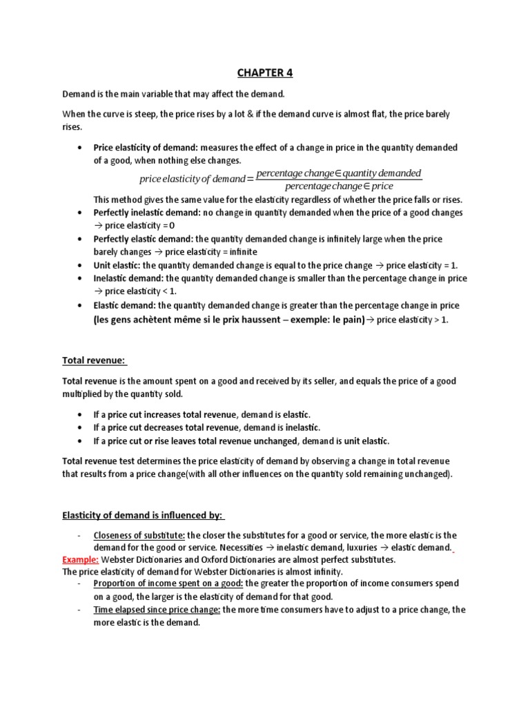 Chap 4 | PDF | Demand | Elasticity (Economics)